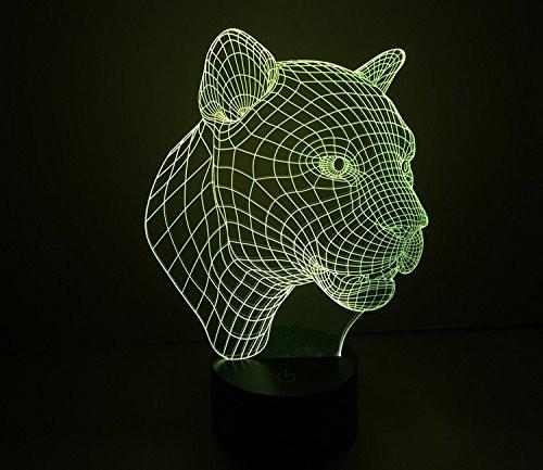 Night Light For Baby - Black Panther Jaguar Hologram LED Night Light ...
