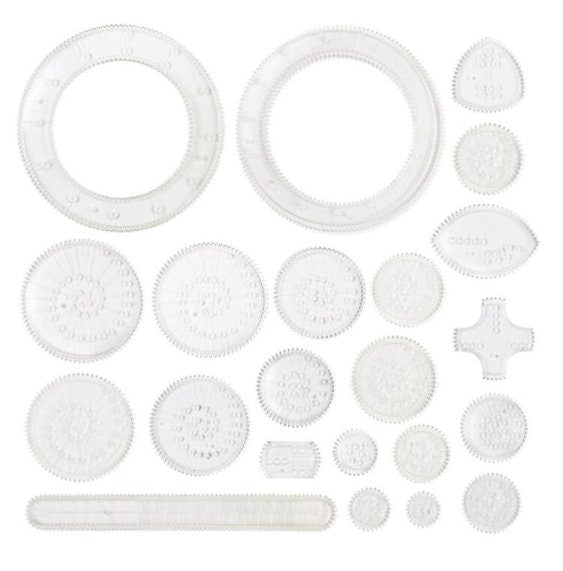 Circle Stencil Set - Geometric Ruler Quilling Painting - Drafting Pain ...