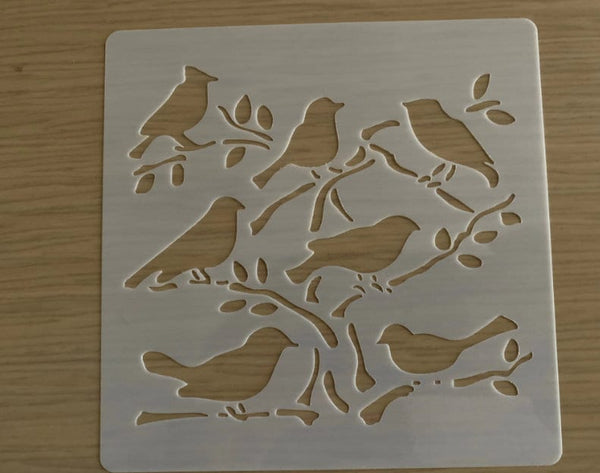 Bird Stencil - Nature Stencil - Tree Stencil - Craft Stencils - Wall S ...