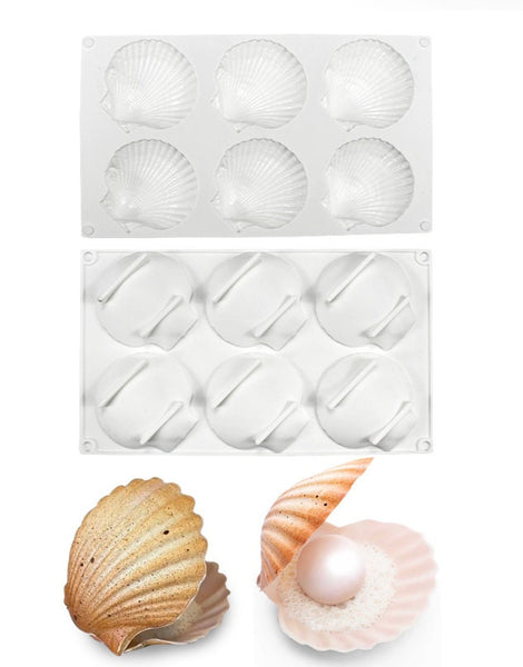 Clam Shell Silicone Mold For Cake Decorating. Clam Mold. Gumpaste Shel ...